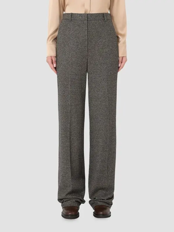 Max Mara Flared Jacquard Jersey Trousers - Camel