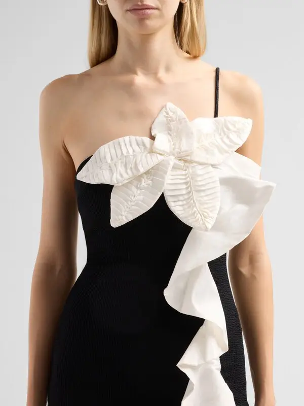 PatBO One-shoulder Taffeta Mini Dress