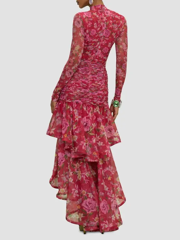 PatBO Peony Floral Body-con Midi-skirt