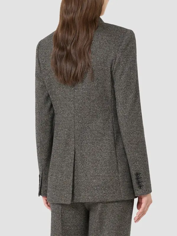Max Mara Double Breasted Jacquard Jersey Blazer