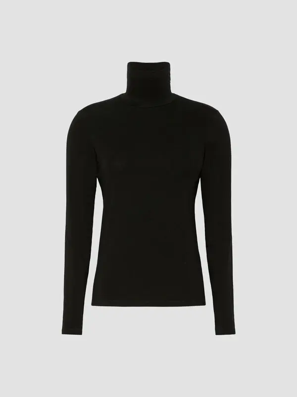 Max Mara Stretch Viscose Jersey Top - Black