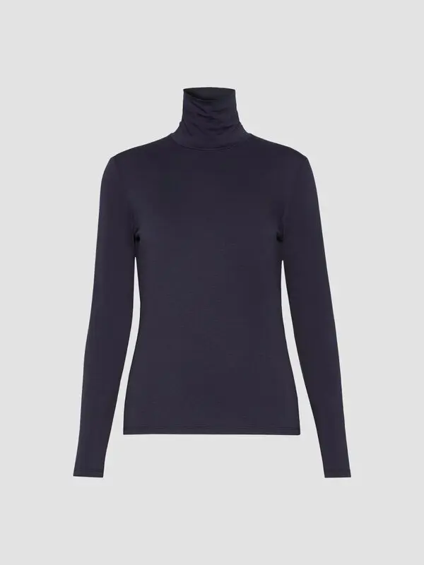 Max Mara Stretch Viscose Jersey Top - Navy