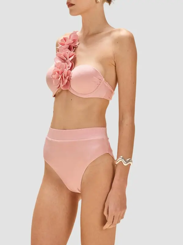PatBO Lagoa Flower Appliqué Bikini Top