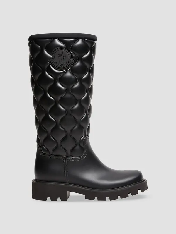 Moncler Kickstream High Rain Boots - Black