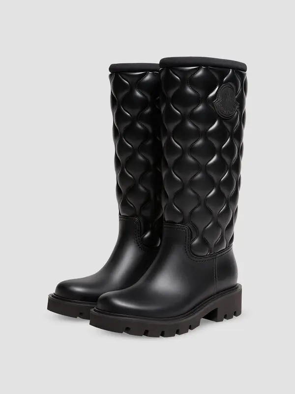 Moncler Kickstream High Rain Boots - Black