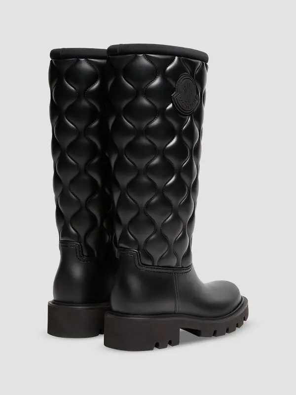 Moncler Kickstream High Rain Boots - Black