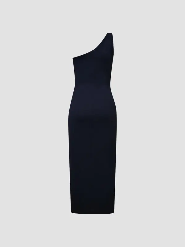 PatBO Jade Colorblocked One-shoulder Midi-dress