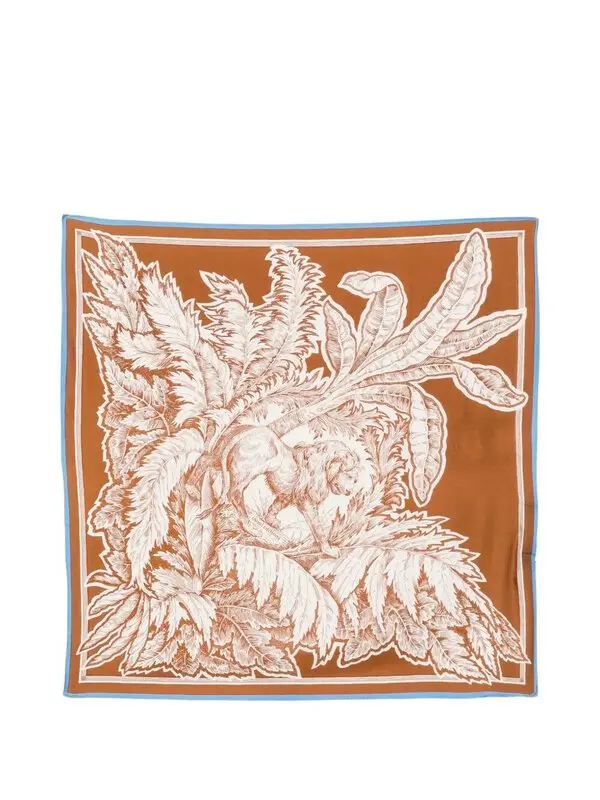 INOUI EDITIONS Scarf Square "bengalor - Brown