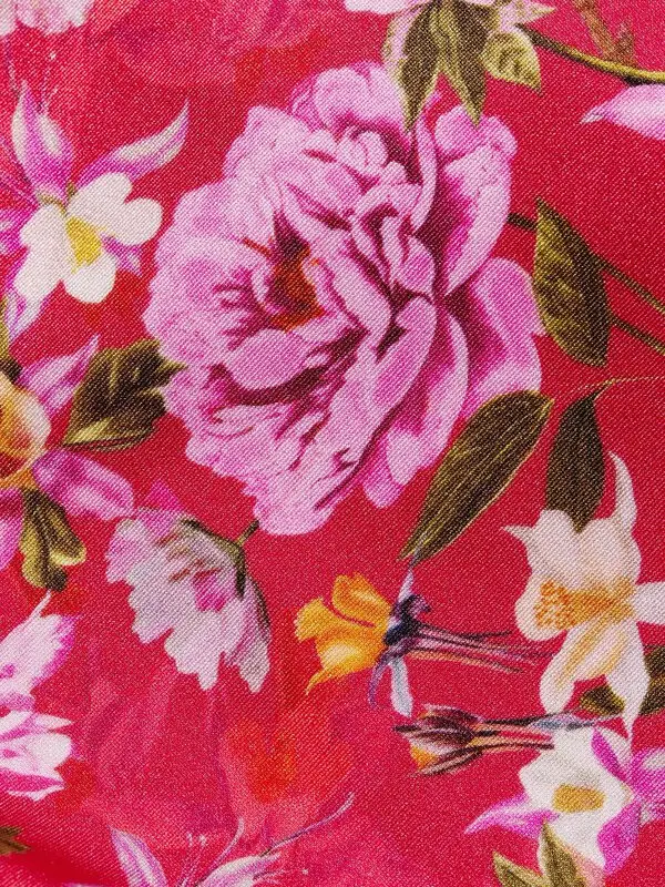 PatBO Peony Print Ruffled Swimsuit