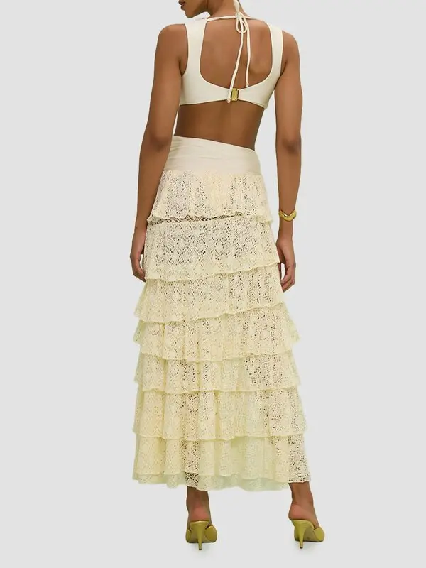 PatBO Martina Ruffle Maxi Dress