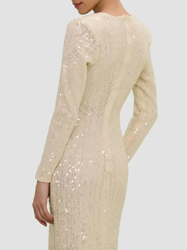 PatBO Iara Crochet Plunge Maxi Dress