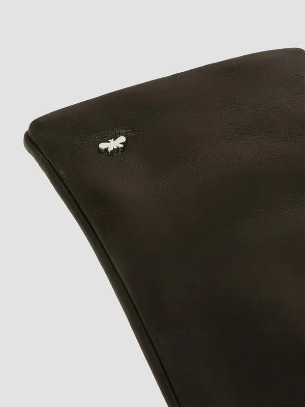 Max Mara Short Nappa Leather Gloves - Black