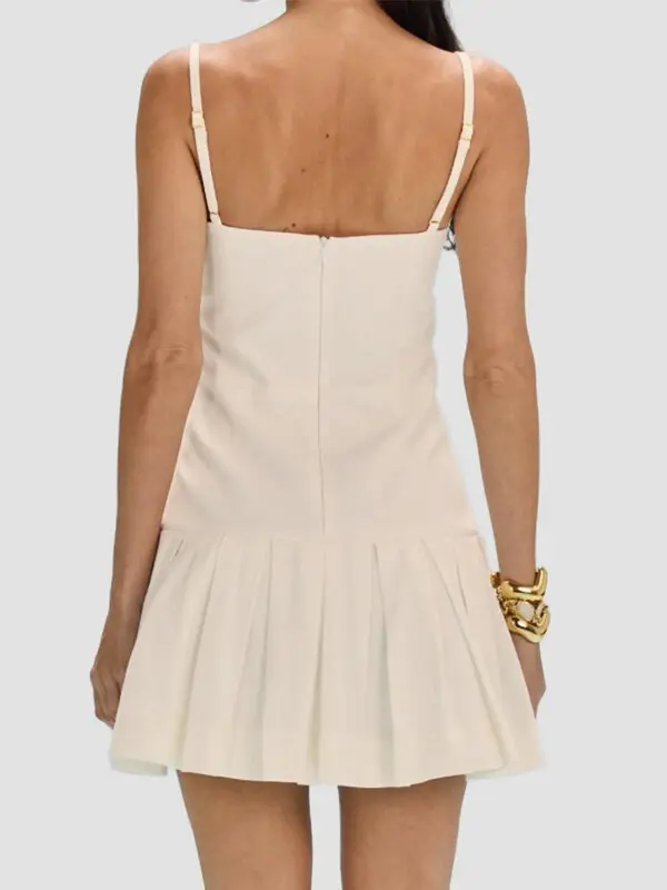 PatBO Aquamist Floral Appliqué Minidress