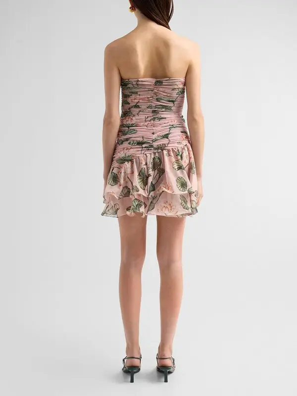 PatBO Lotus Ruched Mini Dress