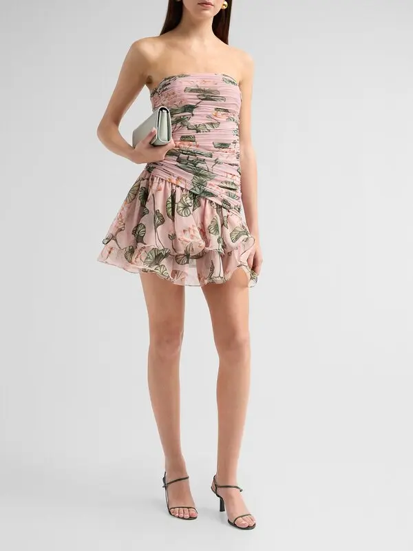 PatBO Lotus Ruched Mini Dress