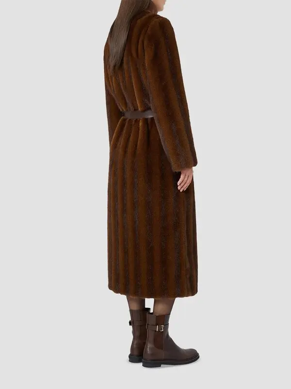 Max Mara Fluffy Textured Long Coat