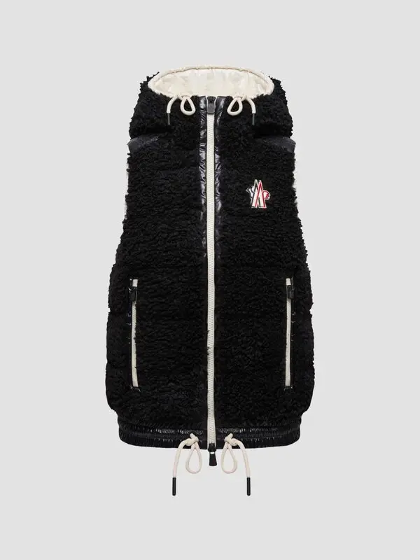 Moncler Down-filled Vest In Teddy - Black