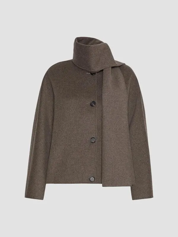 Max Mara Cropped Wool Broadcloth Jacket