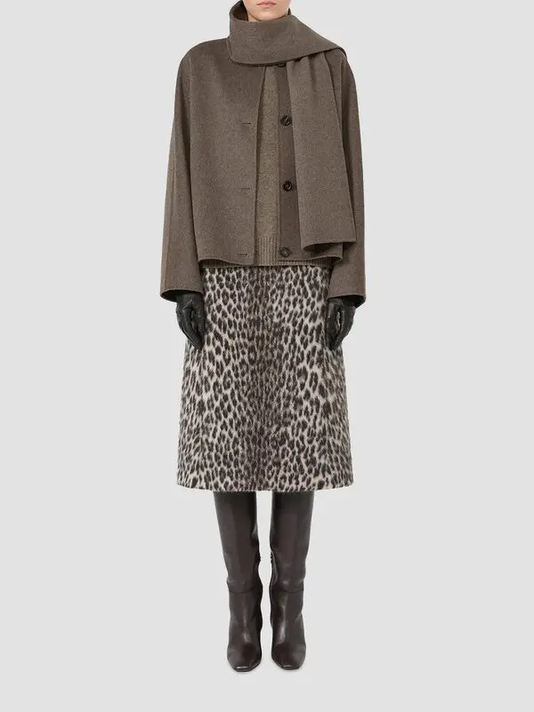 Max Mara Cropped Wool Broadcloth Jacket