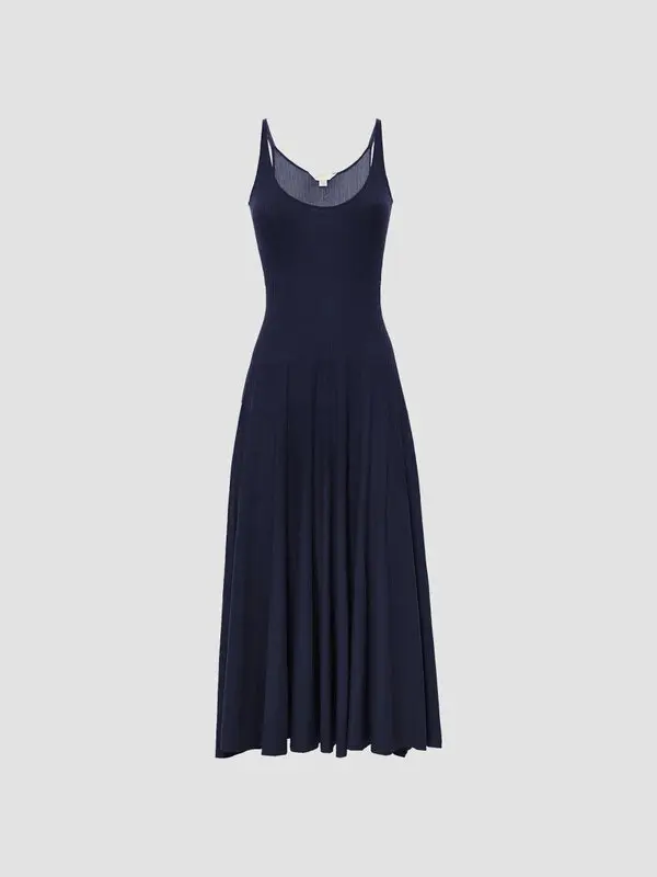 Malo Rib-knit Cotton Mako Midi-dress