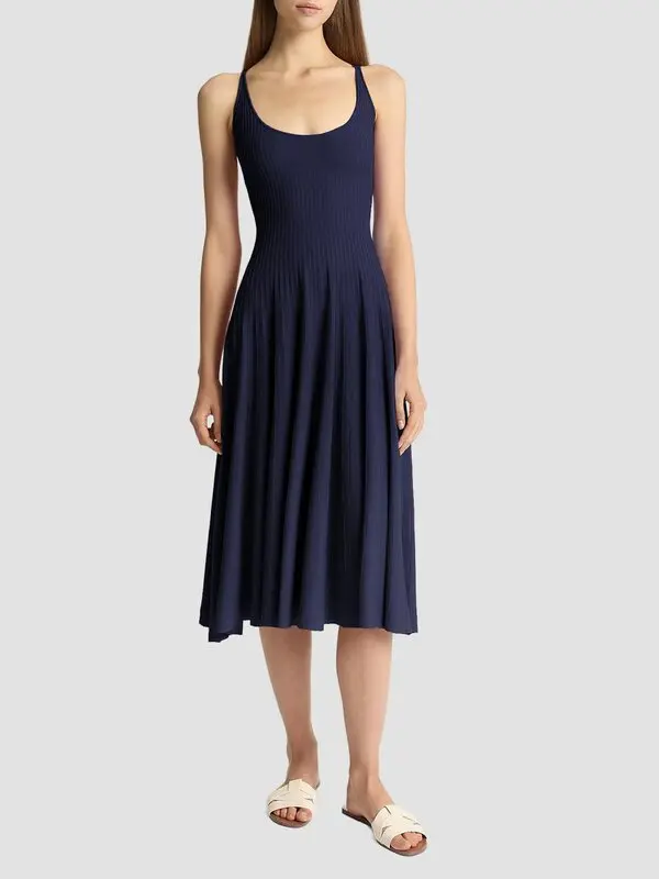 Malo Rib-knit Cotton Mako Midi-dress