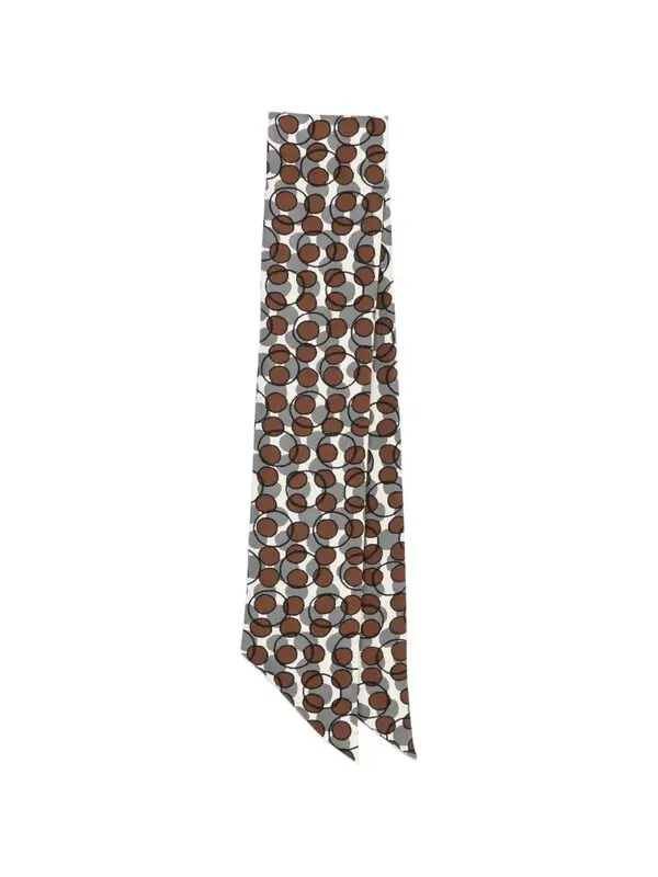 LAURA URBINATI Scarf Circles Print - Gray