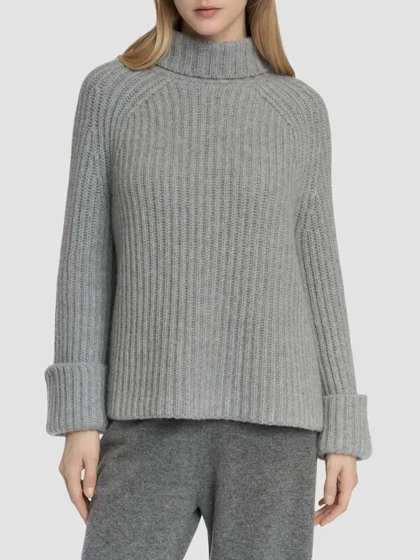 Malo Rib-knit Cashmere Raglan Turtleneck Sweater