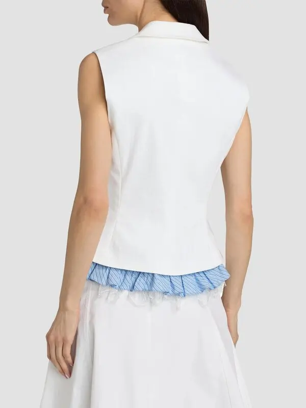 Cinq À Sept Le Petit Jessie Striped Denim Vest