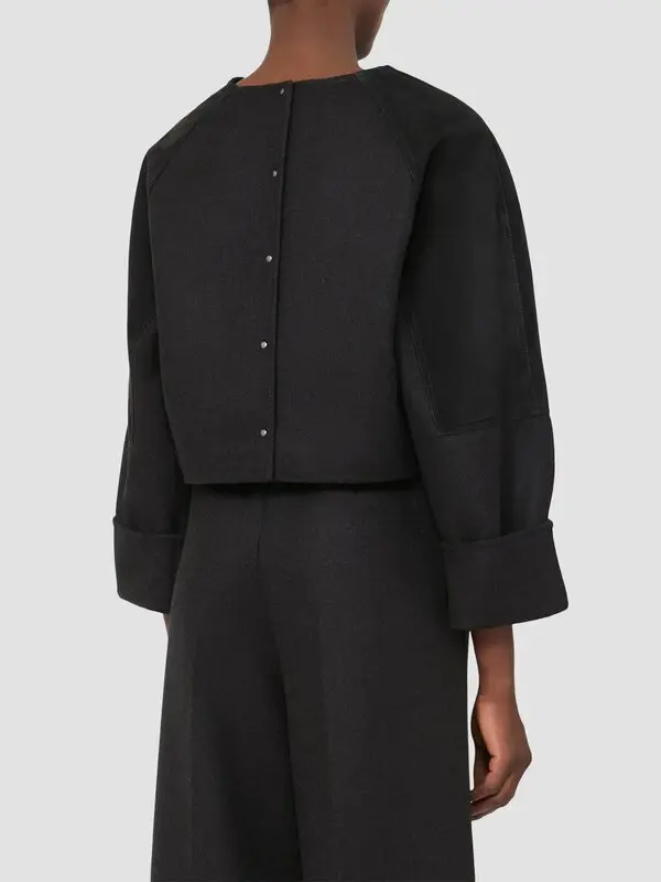 Max Mara Wool Flannel Blouse - Dark Grey