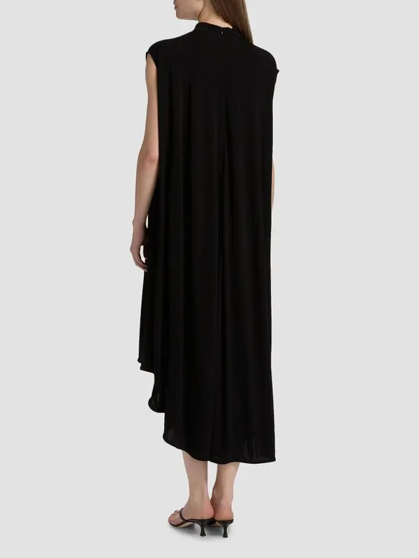 Bottega Veneta Abstract Face Crêpe Midi-dress