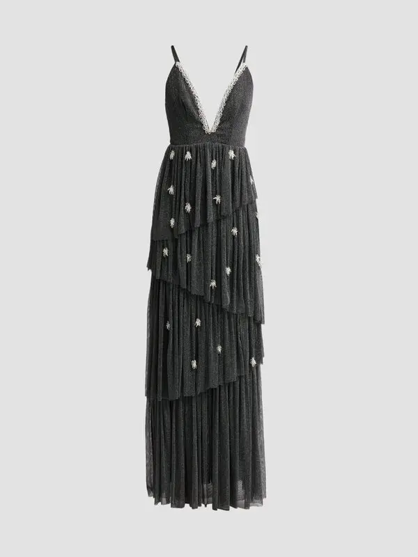 PatBO Thereza Beaded Tulle Gown