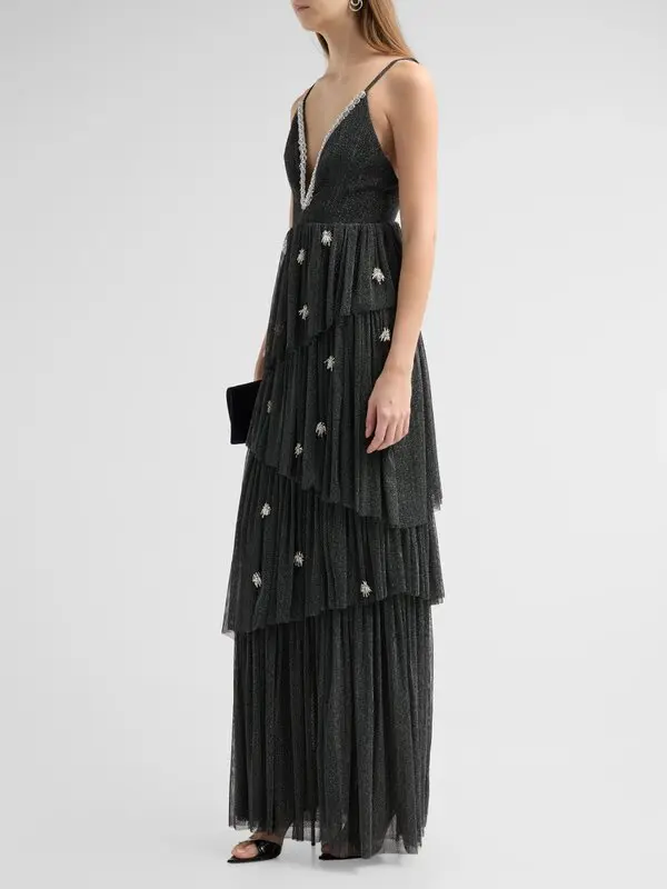 PatBO Thereza Beaded Tulle Gown