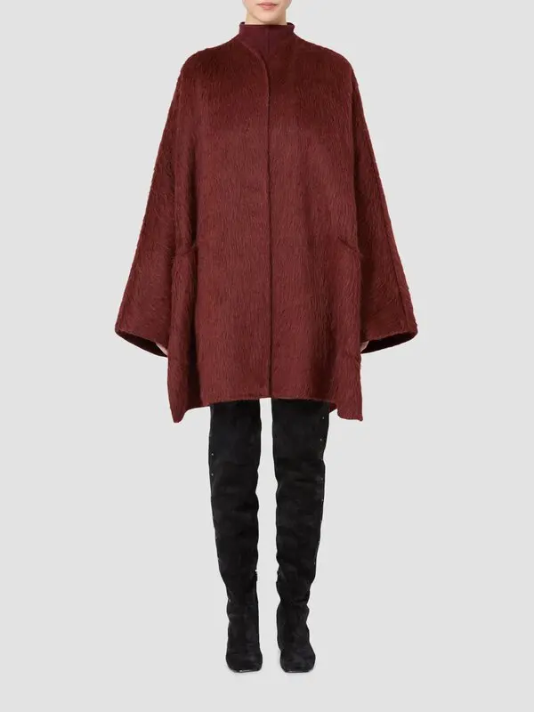 Max Mara Short Alpaca And Wool Coat