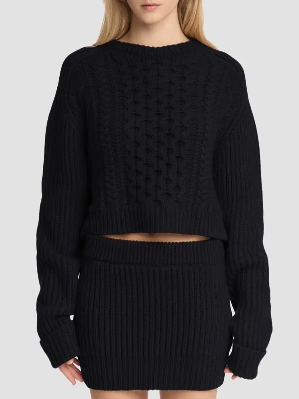 Malo Cable-knit Cashmere Sweater - Blue