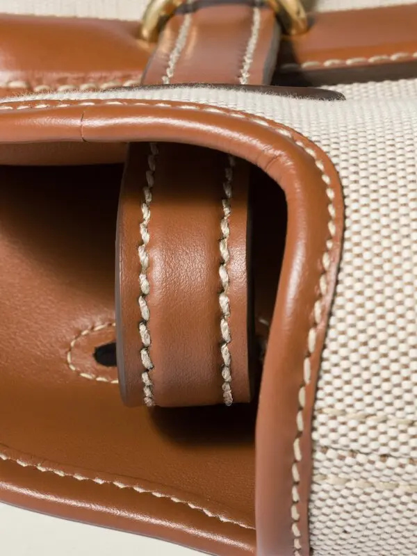 Miu Miu Aventure Canvas And Leather Shoulder Bag