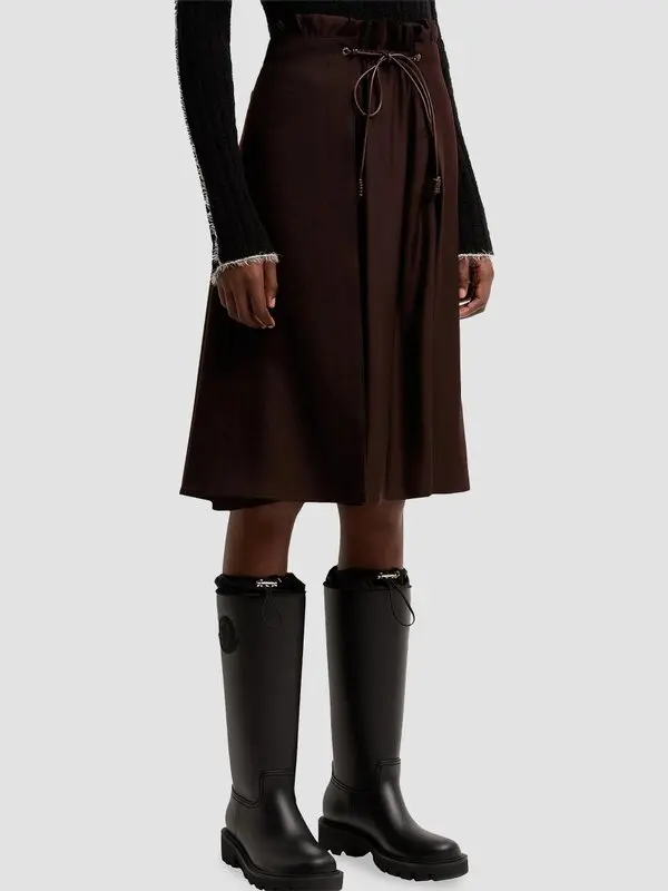 Moncler Midi Skirt In Wool