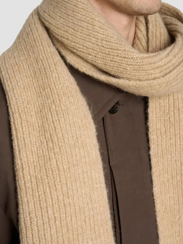 Dries Van Noten Moyson Alpaca Wool-blend Scarf - Ecru