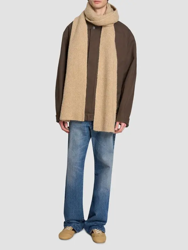 Dries Van Noten Moyson Alpaca Wool-blend Scarf - Ecru
