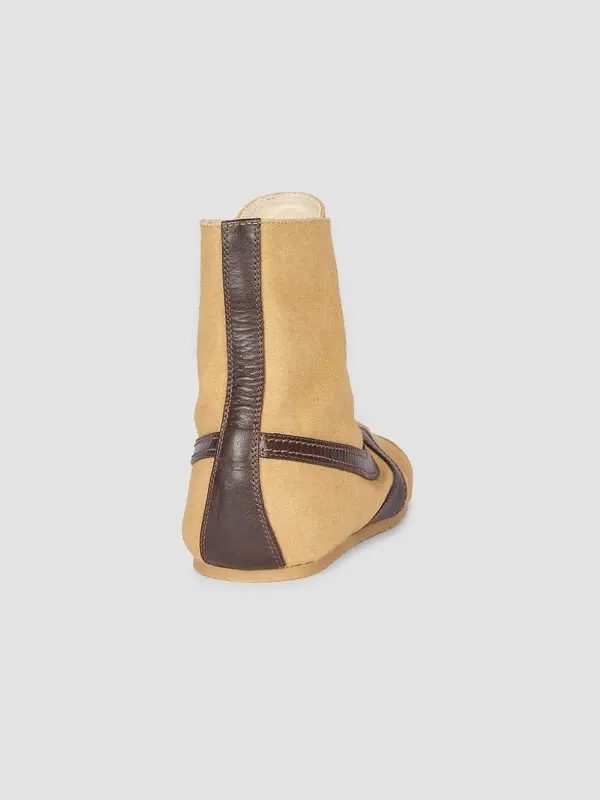 Dries Van Noten Contrast Leather-striped High-top Sneakers