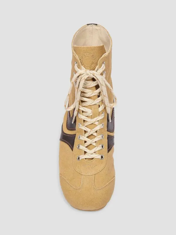 Dries Van Noten Contrast Leather-striped High-top Sneakers