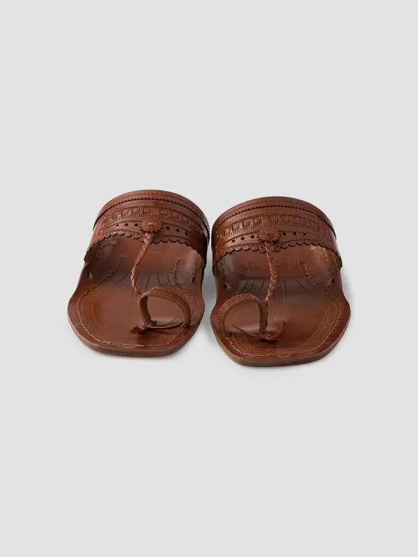 Prada Made In India Inspired Kolhapuri Chappal Leather Sandals