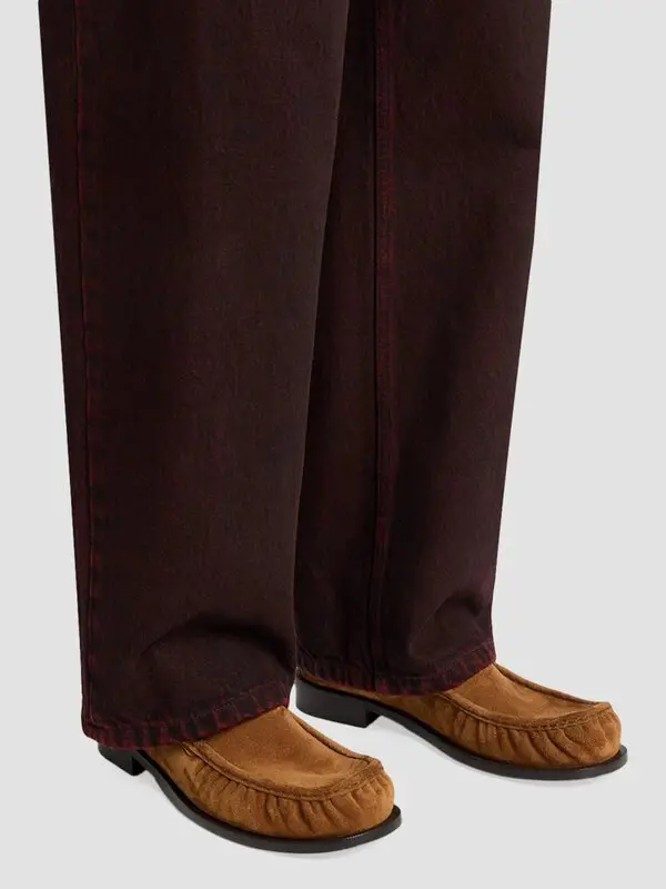 Dries Van Noten Creased-toe Suede Loafers - Tan