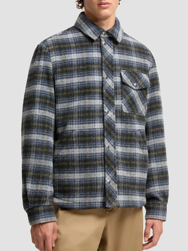 Moncler Shirt Jacket In Wool