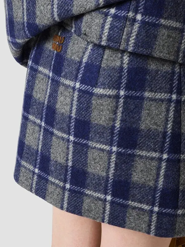 Miu Miu Checked Miniskirt