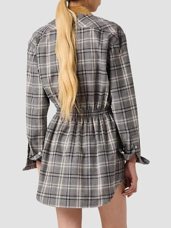 Miu Miu Flannel Mini Dress - Grey
