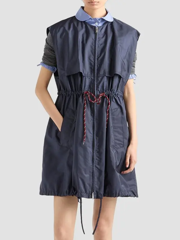 Prada Sleeveless Nylon Mini-dress - Blue