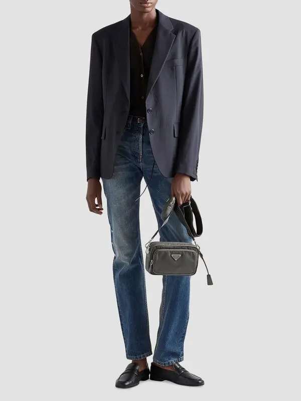 Prada Re-nylon Mini Shoulder Bag - Grey