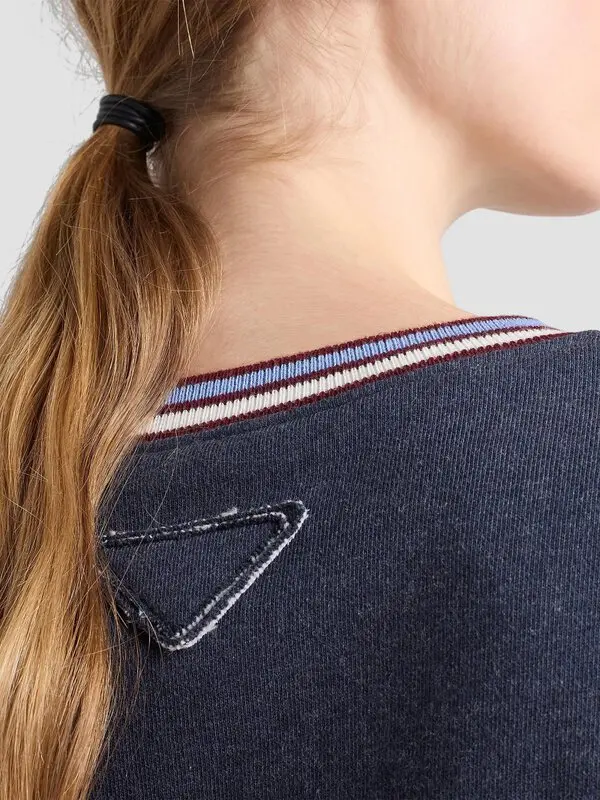 Prada Cotton Fleece Crew-neck Sweatshirt