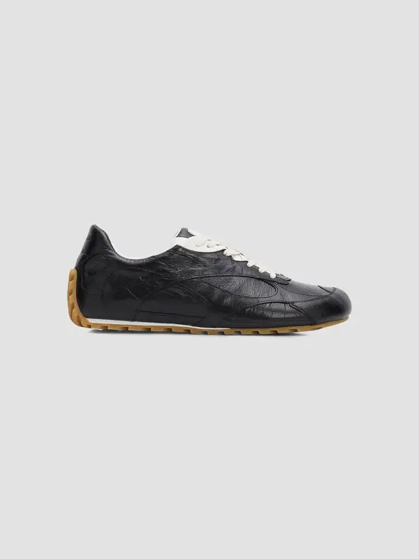 Bottega Veneta Orbit Flash Leather Low-top Sneakers - Black