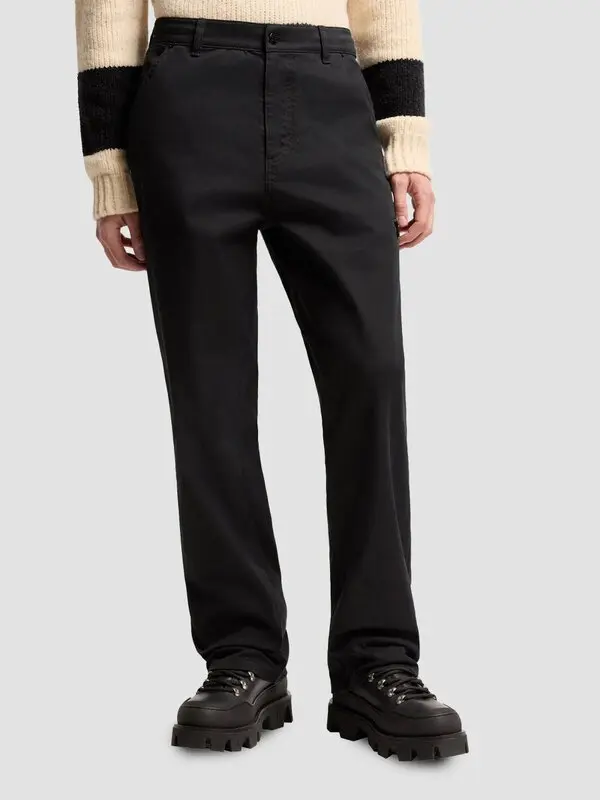 Moncler Pants In Gabardine - Black